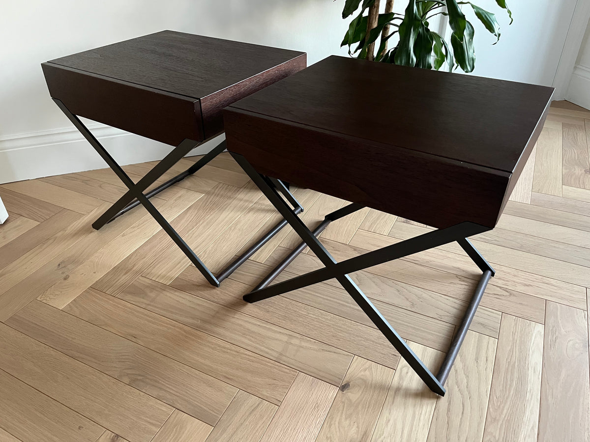 Pair of Enzo side tables with storage from Camerich – LOT.co.uk