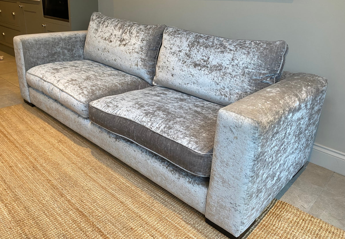 Sofas & Stuff 4 Seater Sofa in Crushed Velvet Rockall Fabric – LOT.co.uk