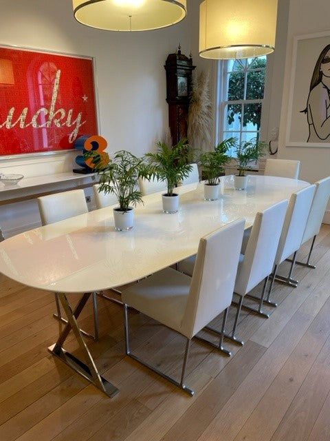 Pathos Elliptic Table in Gloss White – LOT.co.uk