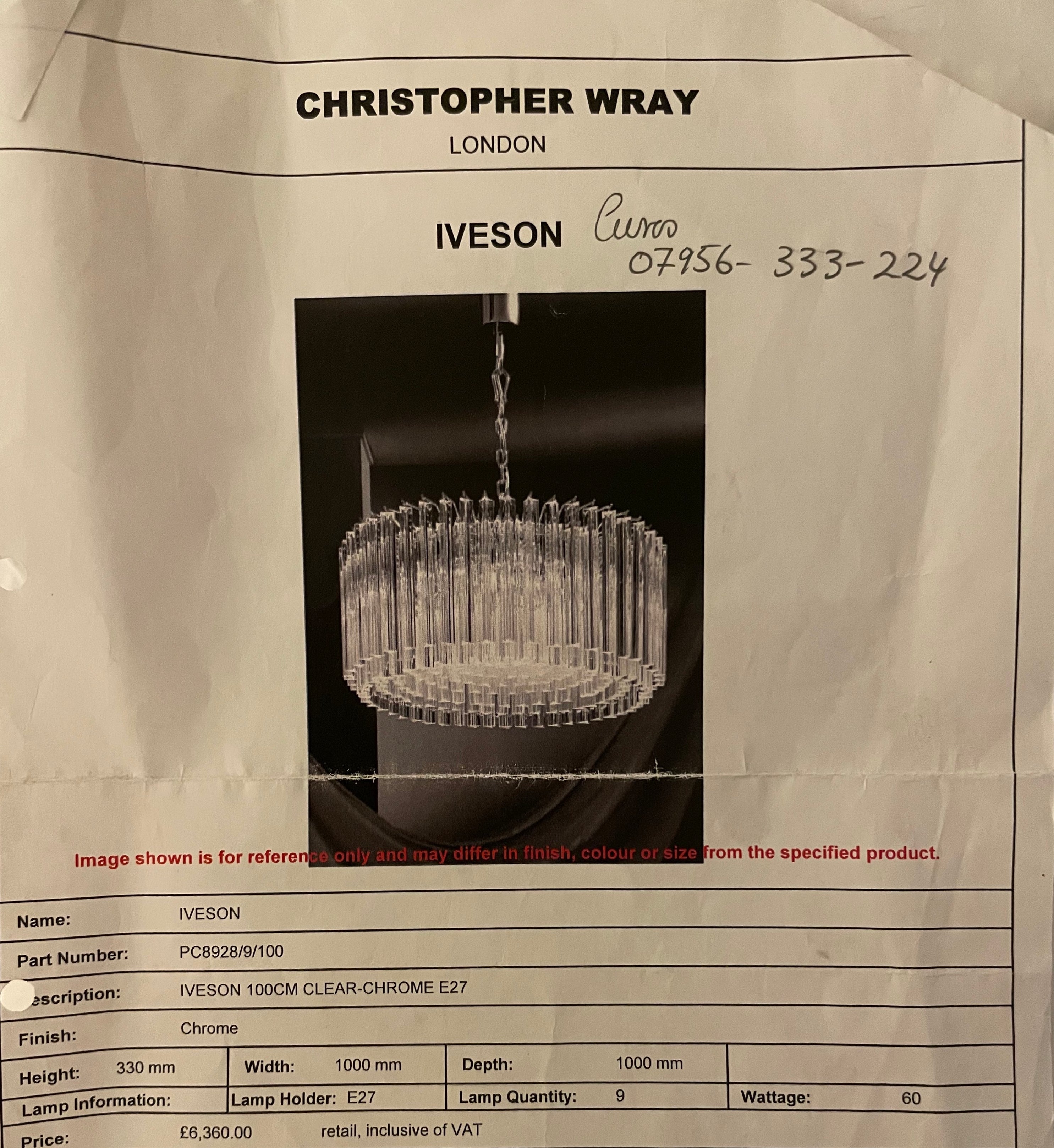 Christopher Wray Crystal Chandelier – LOT.co.uk